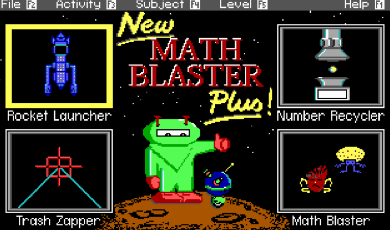 Math Blaster Plus Dos Game (1987) - DJ Retro Games